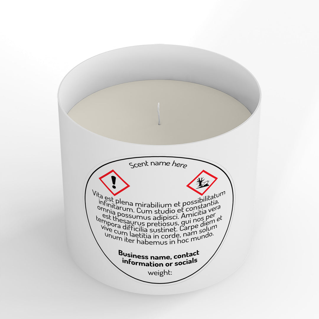 Personalised Custom Candle Labels & Stickers - Stikaroo - UK Based