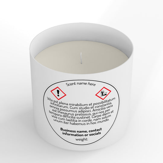 Personalised Custom Candle Labels & Stickers - Stikaroo - UK Based