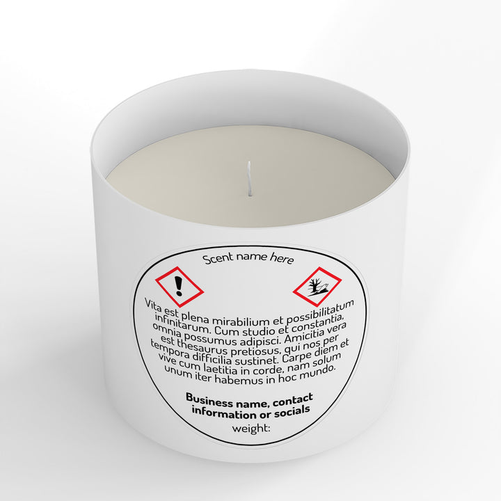 Personalised Custom Candle Labels & Stickers - Stikaroo - UK Based